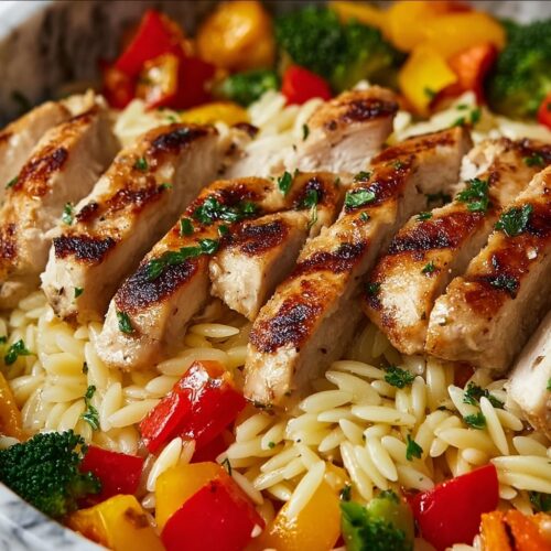 Lemon Chicken & Veggie Orzo Stir Fry Recipe – strickideen